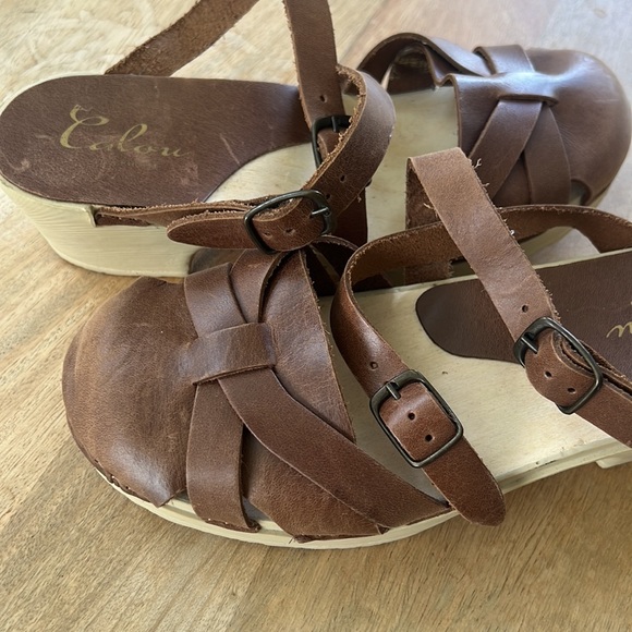 calou | Shoes | Calou Brown Leather Mule Clogs Size 37 | Poshmark